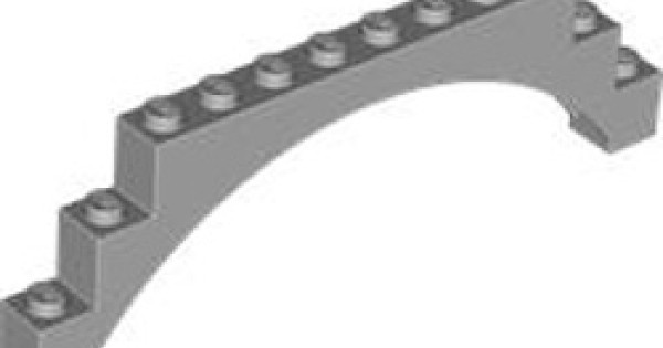LEGO Part 6246844 - 30938 - Arch 1x12x3 Medium Stone Grey | LEGO Bricks ...