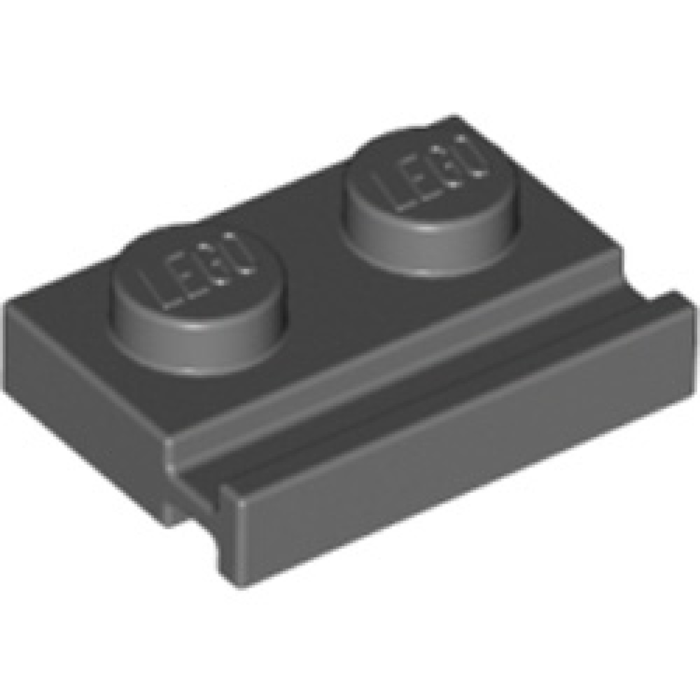 LEGO Part 4543086 - 32028 - Plate 1x2 with Slide Dark Stone Grey | LEGO ...