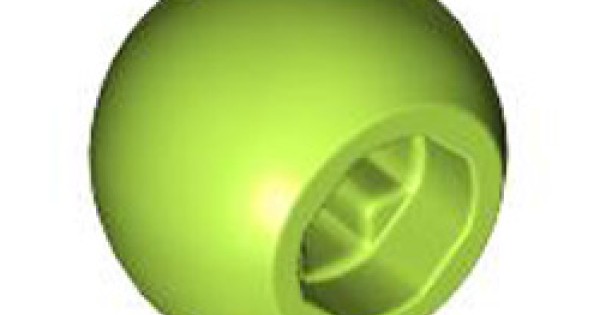 LEGO Part 4624381 - 32474 - Ball 10.2 with Cross Hole Bright Yellowish ...