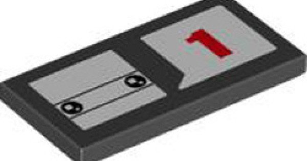 LEGO Part 6188632 - 33592 - Flat Tile 2x4 Number 124 Black | LEGO ...