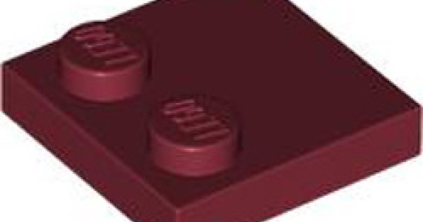 LEGO Part 6214309 - 33909 - Plate 2x2 with Reduced Knobs Dark Red ...