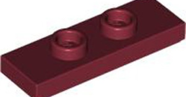 LEGO Part 6208727 - 34103 - Plate 1x3 with 2 Knobs Dark Red | LEGO ...