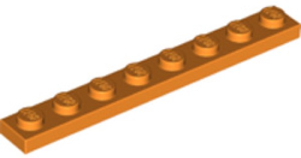 LEGO Part 6210229 - 3460 - Plate 1x8 Bright Orange | LEGO Bricks ...