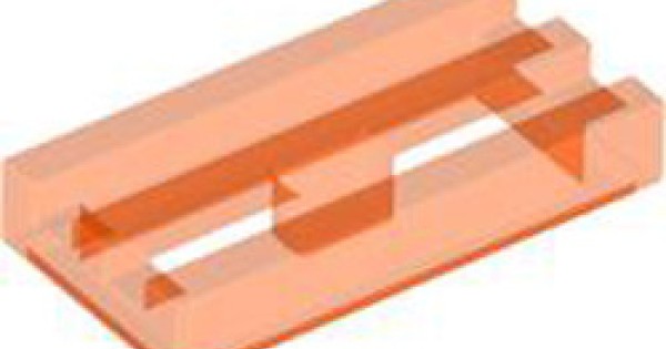 LEGO Part 6250159 - 35248 - Radiator Grille 1x2 Transparent Fluorescent ...