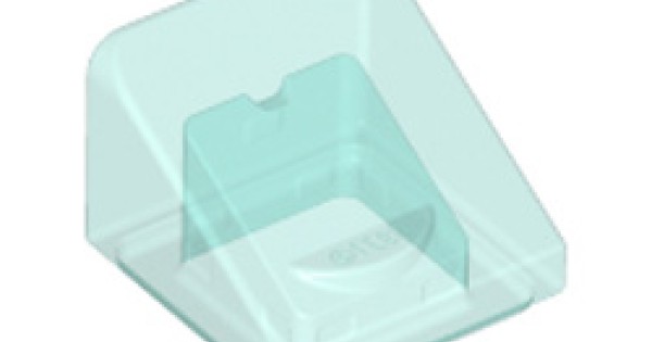 LEGO Part 6245277 - 35338 - Roof Tile 1x1x2/3 Transparent Light Blue ...