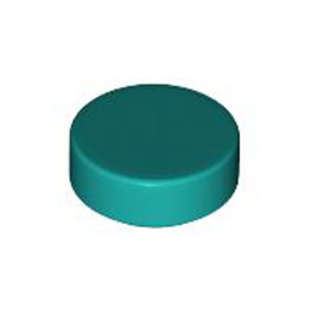 LEGO Part 6311437 - 35381 - Flat Tile 1x1 Round Bright Bluish Green ...