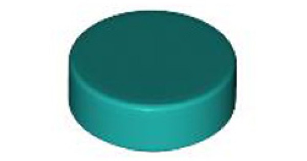 LEGO Part 6311437 - 35381 - Flat Tile 1x1 Round Bright Bluish Green ...