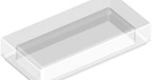 LEGO Part 6251294 - 35386 - Flat Tile 1x2 Transparent White (Clear ...
