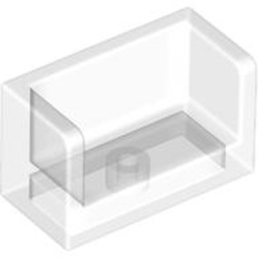 LEGO Part 6248909 - 35387 - Wall Double Corner 1x2x1 Transparent White ...