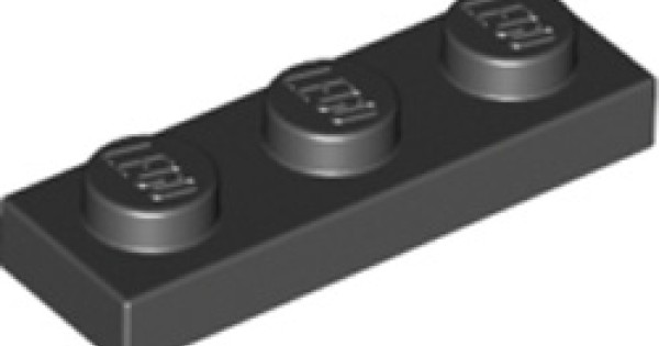 LEGO Part 362326 - 3623 - Plate 1x3 Black | LEGO Bricks, Replacement ...