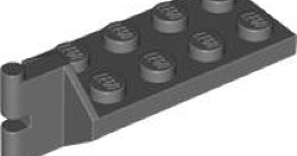 LEGO Part 4264952 - 3639 - Plate 2x4 Cross Coupling Dark Stone Grey ...