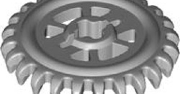 LEGO Part 4211434 - 3650 - Crown and Gear Wheel Z24 Medium Stone Grey ...