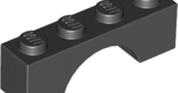LEGO Part 365926 - 3659 - Brick with Bow 1x4 Black | LEGO Bricks ...