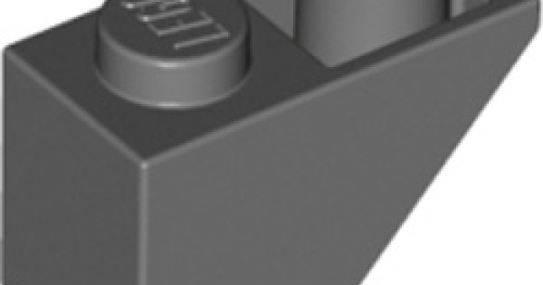 LEGO Part 4211096 - 3665 - Roof Tile 1x2 Inverted Dark Stone Grey ...
