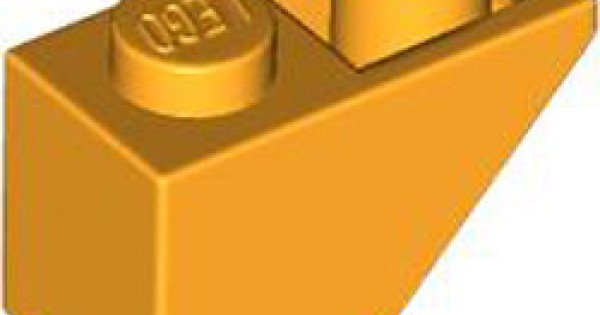 LEGO Part 6136455 - 3665 - Roof Tile 1x2 Inverted Flame Yellowish ...