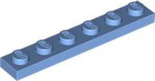 LEGO Part 4179829 - 3666 - Plate 1x6 Medium Blue | LEGO Bricks ...