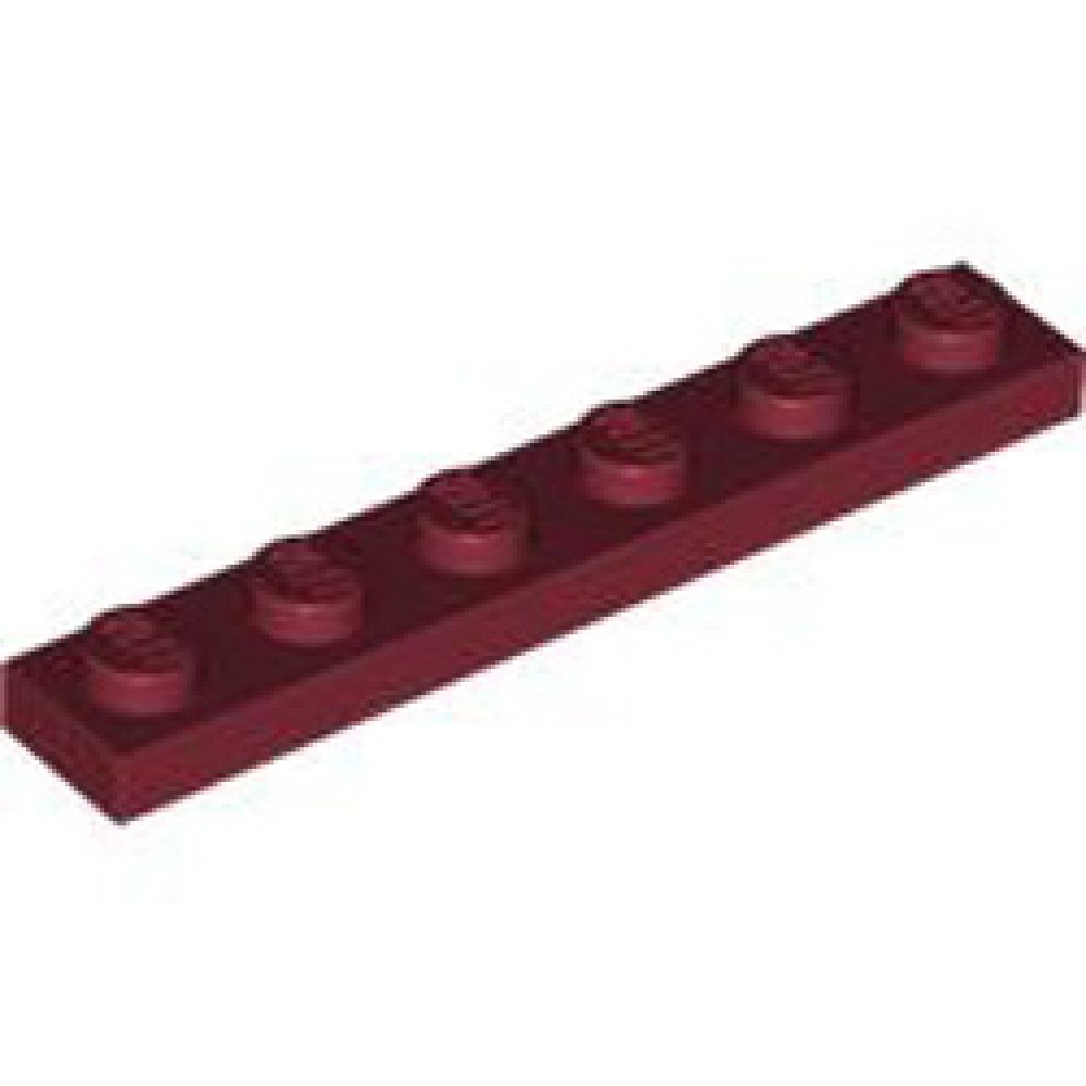 LEGO Part 4539062 - 3666 - Plate 1x6 Dark Red | LEGO Bricks ...