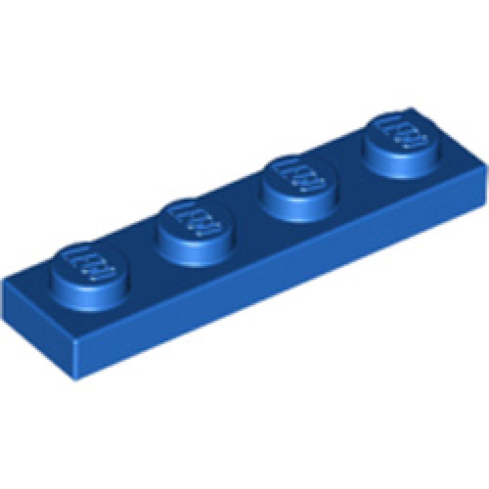 LEGO Part 371023 - 3710 - Plate 1x4 Bright Blue | LEGO Bricks ...