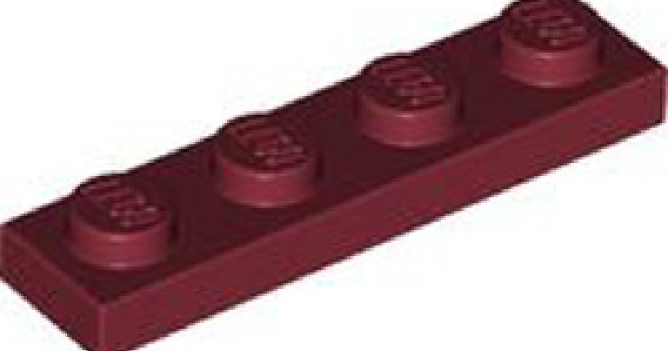 LEGO Part 4539061 - 3710 - Plate 1x4 Dark Red | LEGO Bricks ...