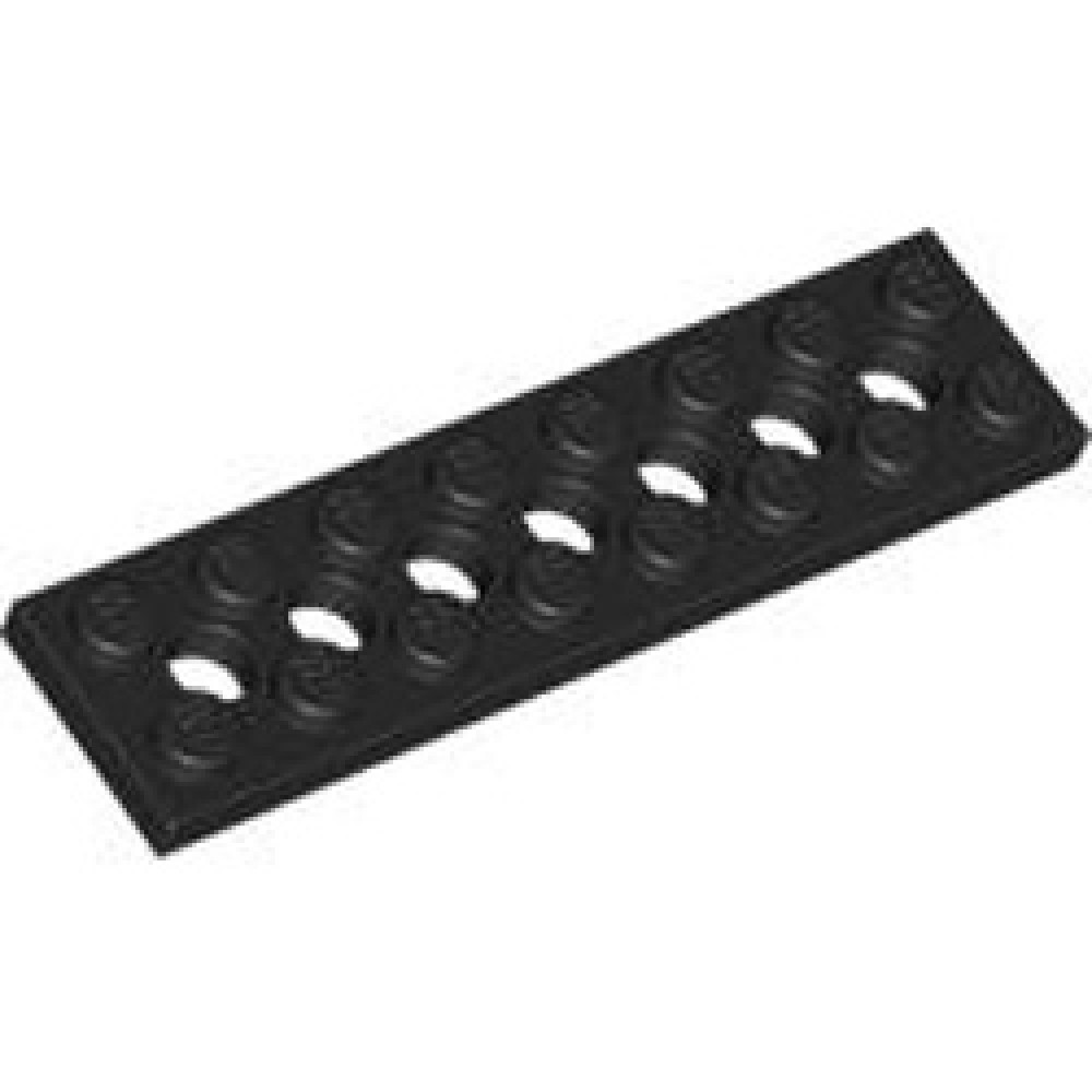 LEGO Part 373826 - 3738 - Plate 2x8 with Holes Black | LEGO Bricks ...