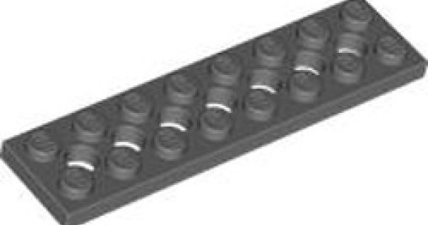 LEGO Part 4260707 - 3738 - Plate 2x8 with Holes Dark Stone Grey | LEGO ...