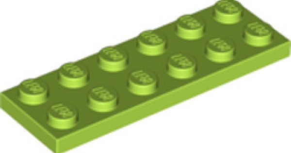 LEGO Part 4621548 - 3795 - Plate 2x6 Bright Yellowish Green | LEGO ...
