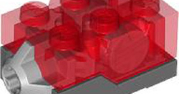 LEGO Part 6429475 - 38564 - FX Light 2x3x1 1/3 Red Dark Stone Grey ...