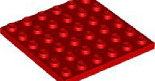 LEGO Part 4144302 - 3958 - Plate 6x6 Bright Red | LEGO Bricks ...