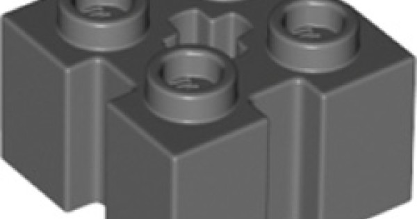 LEGO Part 6236949 - 39683 - Brick 2x2 with Groove and Cross Hole Dark ...