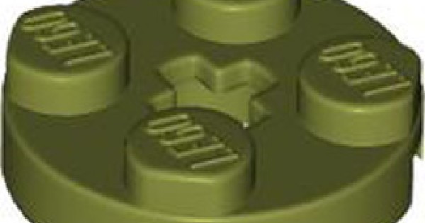 LEGO Part 6186035 - 4032 - Plate 2x2 Round Olive Green | LEGO Bricks ...