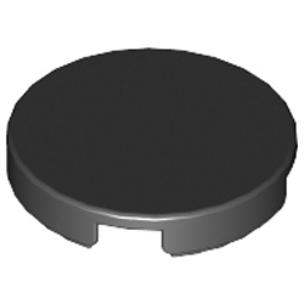 LEGO Part 415026 - 4150 - Flat Tile 2x2 Round with Bottom Cross Black ...