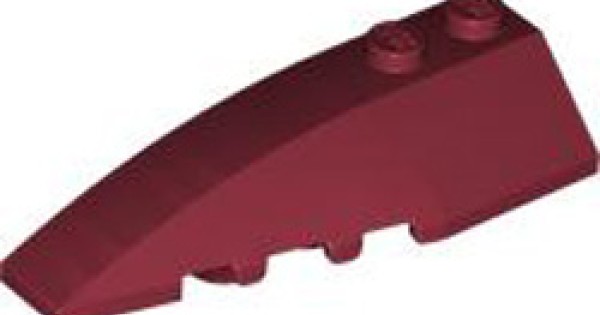 LEGO Part 6251599 - 41748 - Left Shell 2x6 with Bow / Angle Dark Red ...