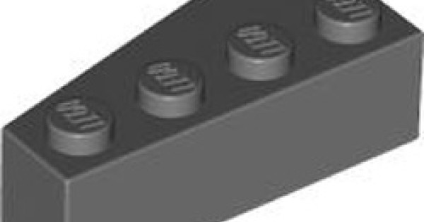 LEGO Part 4287972 - 41767 - Right Brick 2x4 with Angle Dark Stone Grey ...