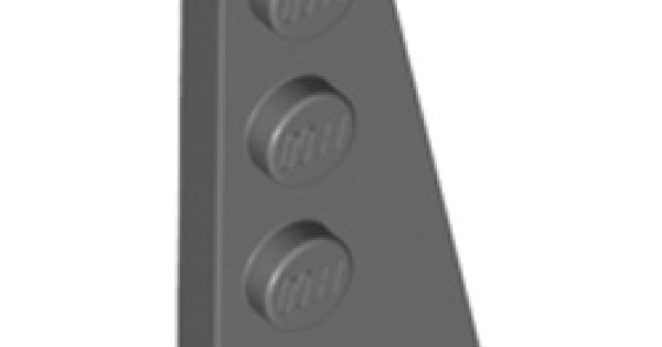 LEGO Part 4210782 - 41769 - Right Plate 2x4 with Angle Dark Stone Grey ...