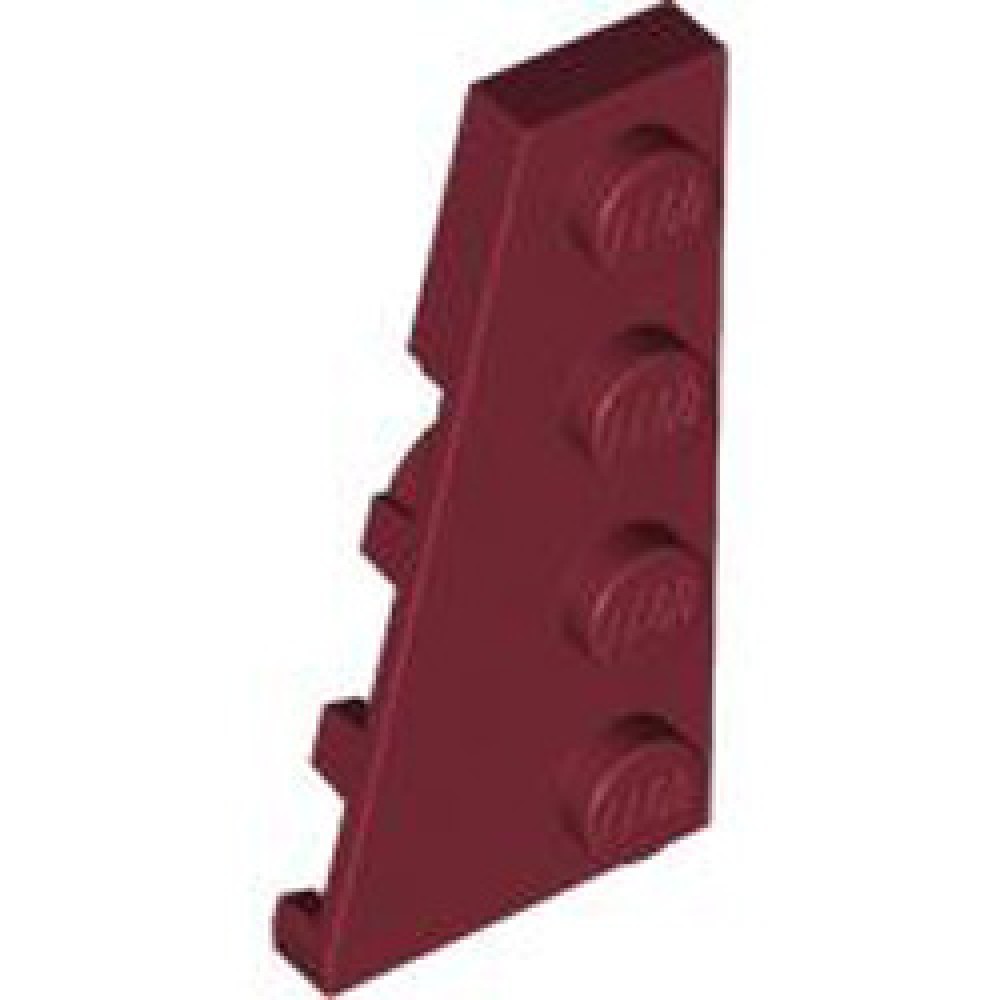 LEGO Part 6008593 - 41770 - Left Plate 2x4 with Angle Dark Red | LEGO ...