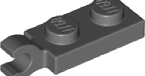 LEGO Part 6336990 - 42923 - Plate 2x1 with Holder Vertical Dark Stone ...