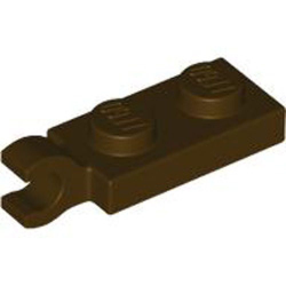 LEGO Part 6347286 - 42923 - Plate 2x1 with Holder Vertical Dark Brown ...