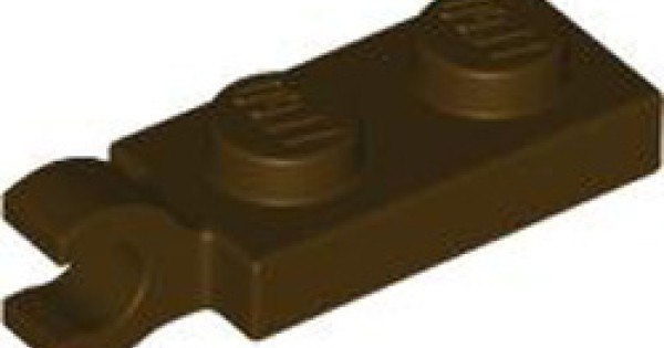LEGO Part 6347286 - 42923 - Plate 2x1 with Holder Vertical Dark Brown ...