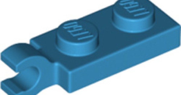 LEGO Part 6354673 - 42923 - Plate 2x1 with Holder Vertical Dark Azur ...