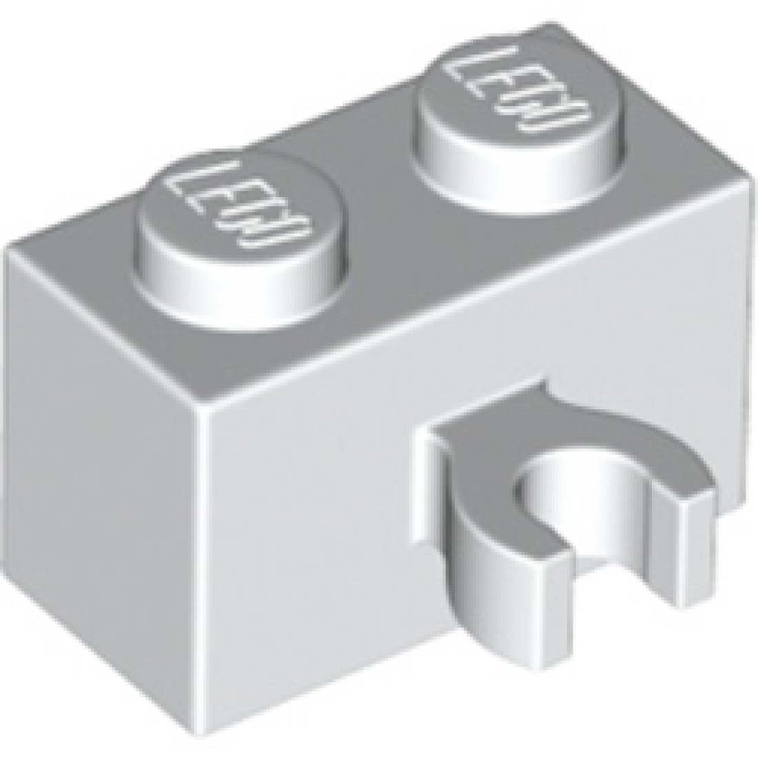 LEGO Part 6320300 - 42925 - Brick 1x2 with Horizontal Holder White ...