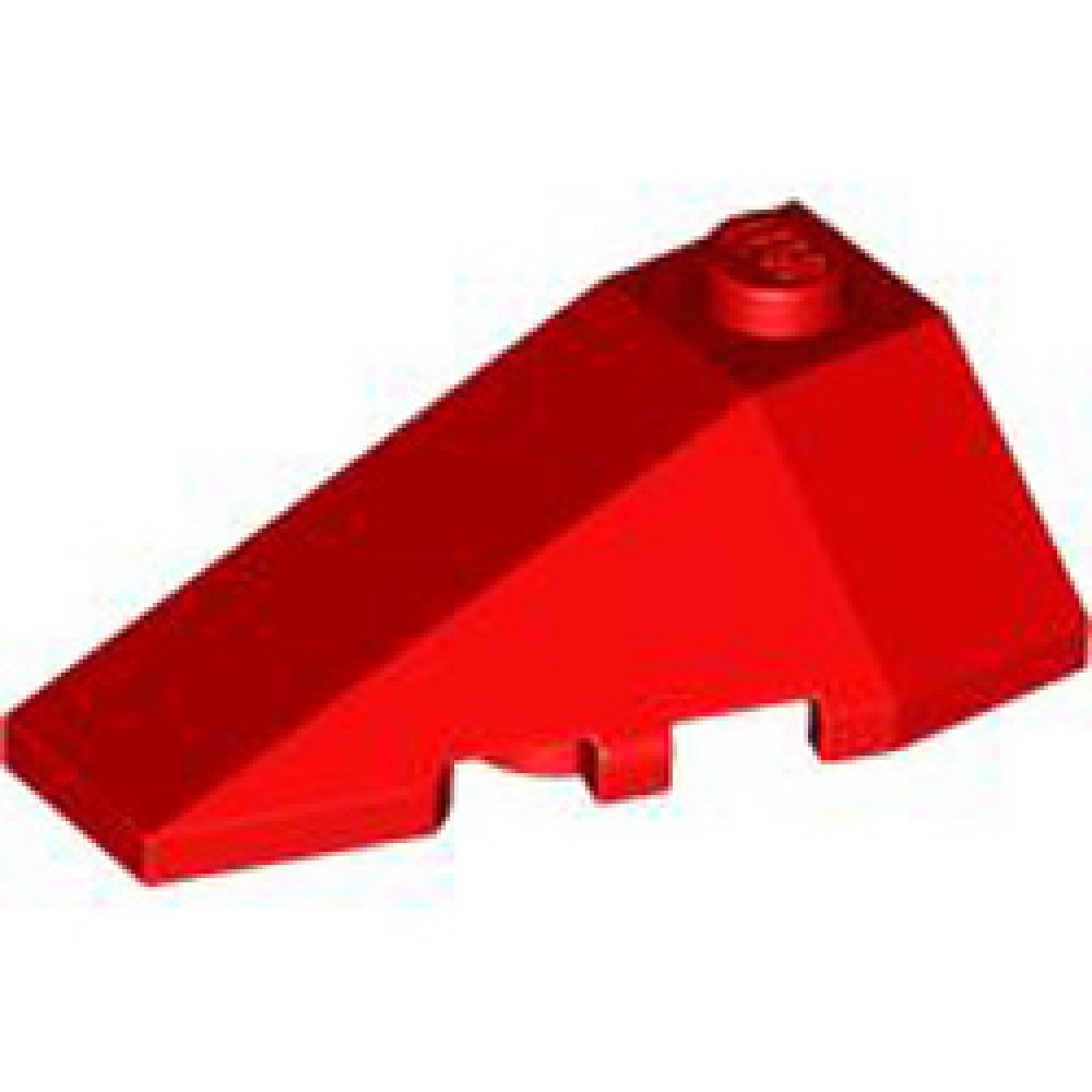 LEGO Part 6431121 - 43710 - Left Roof Tile 2x4 with Angle Bright Red ...