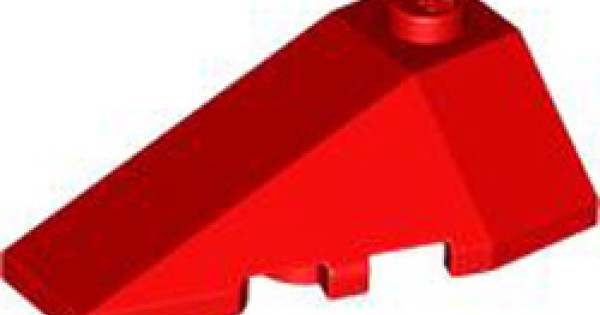 LEGO Part 6431121 - 43710 - Left Roof Tile 2x4 with Angle Bright Red ...