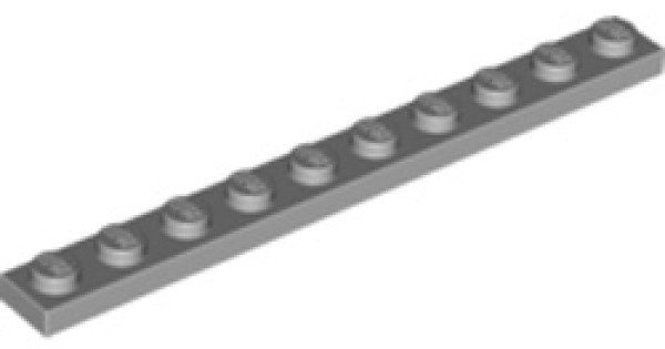 LEGO Part 4251149 - 4477 - Plate 1x10 Medium Stone Grey | LEGO Bricks ...
