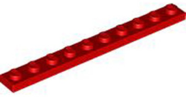 LEGO Part 447721 - 4477 - Plate 1x10 Bright Red | LEGO Bricks, Replacement Pieces and Parts ...