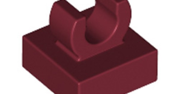 LEGO Part 6360079 - 44842 - Plate 1x1 with Up Right Holder Dark Red ...