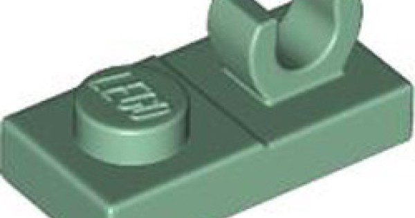 LEGO Part 6360075 - 44861 - Plate 1x2 with Vertical C Grip Sand Green ...
