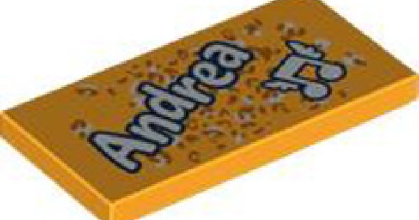 LEGO Part 6252820 - 44894 - Flat Tile 2x4 Number 178 Flame Yellowish ...