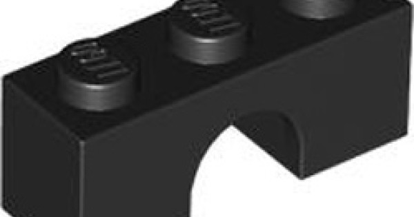 LEGO Part 4512727 - 4490 - Brick with Bow 1x3 Black | LEGO Bricks ...