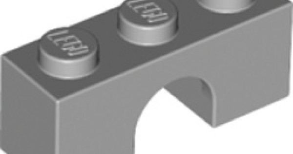 LEGO Part 4645397 - 4490 - Brick with Bow 1x3 Medium Stone Grey | LEGO ...