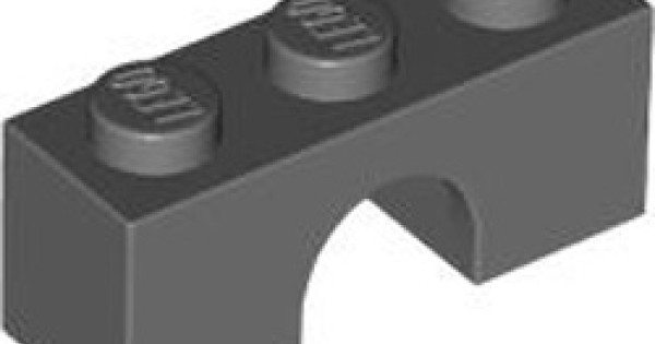 LEGO Part 4652259 - 4490 - Brick with Bow 1x3 Dark Stone Grey | LEGO ...